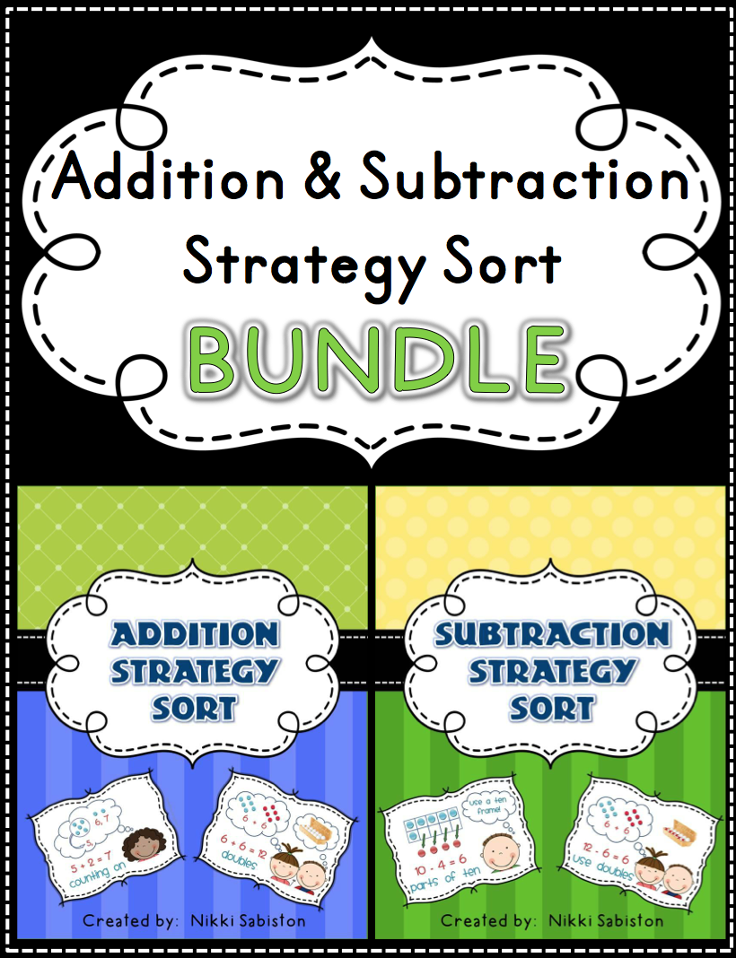 Addition And Subtraction Strategies First Grade Buddies Addition And Subtraction Strategies First Grade Buddies