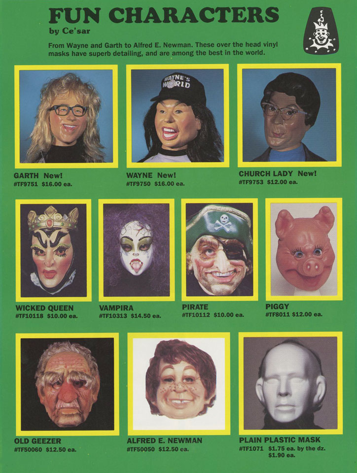 1996 Cesar Mask Catalog | Blood Curdling Blog of Monster Masks