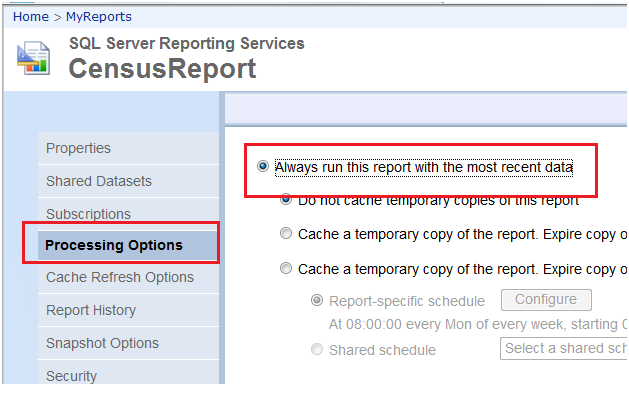 Sqlcircuit Ssrs How To Create Report Snapshot And How To Utilize It