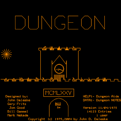CRPG Adventures: Dungeon (1975)