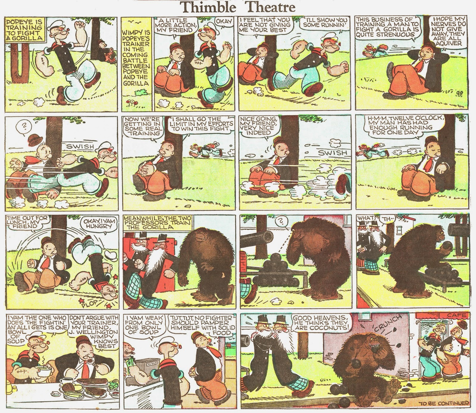 Ominous Octopus Omnibus: Popeye Comic Strips