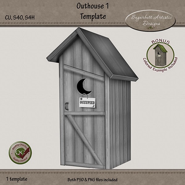 Sugarbutt Artistic Designs: New outhouse template now in my stores