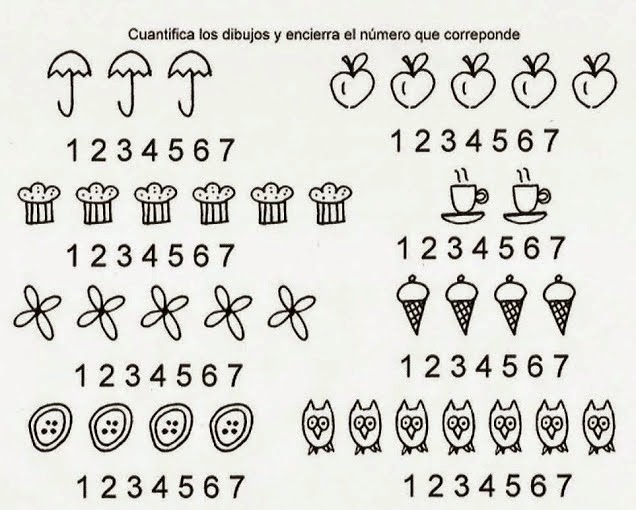 Fichas para cuantificar y asociar con los números | Mis recursos didácticos