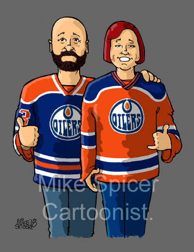 Mike Spicer Cartoonist / Caricaturist.: Edmonton Oilers Fans ...