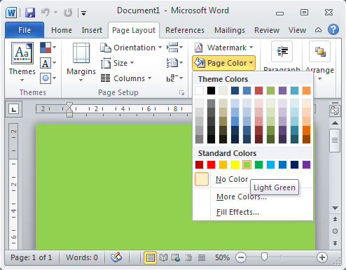 Cara Print Warna Background di Microsoft Word