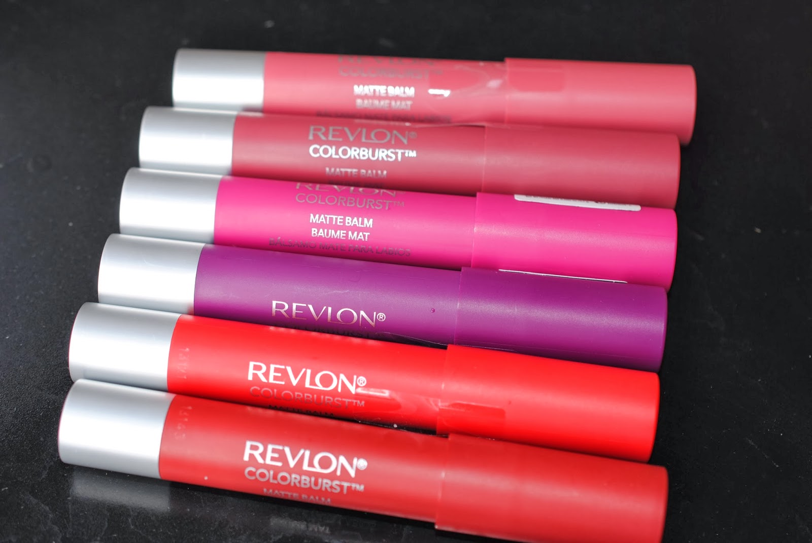 Review and Lip Swatches: Revlon Colorburst Matte Balms: matte+crimson