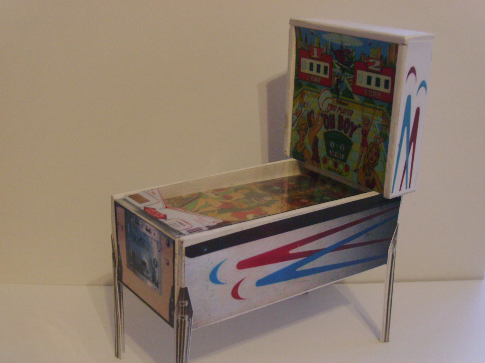 Retro Heart: OH BOY Pinball Scale Arcade Model ( 1950's )