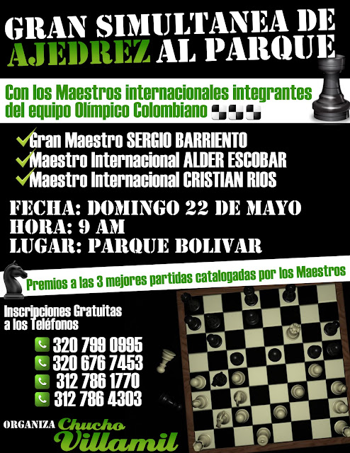 AJEDREZ PEREIRANO: Simultánea de Ajedrez