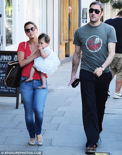 Me and my girl: Rachel Stevens cuddles gorgeous baby daughter Amelie on ...