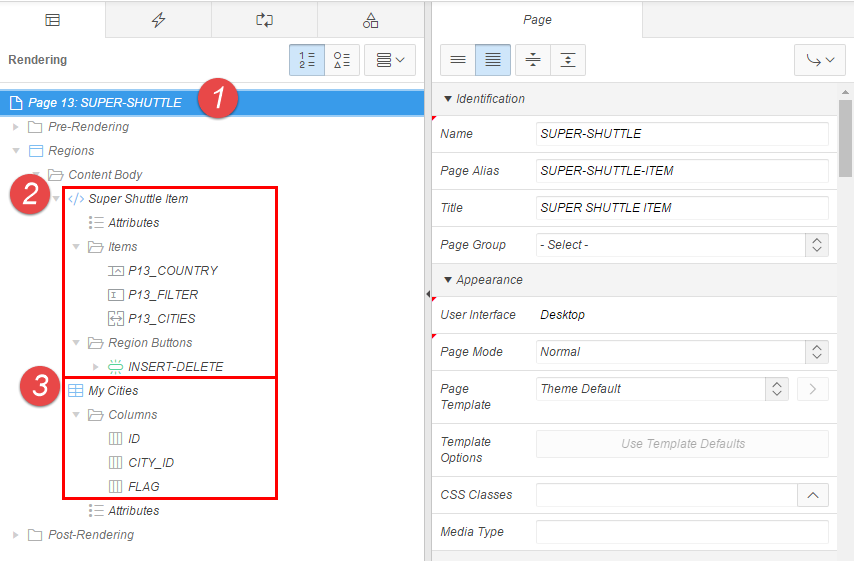 Oracle APEX Capabilities - (OAC): Super Shuttle Item
