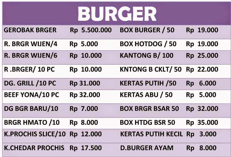 jual french fries: DAFTAR HARGA