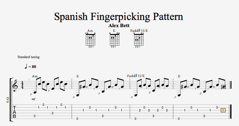 Learn the Acoustic Guitar: Spanish Guitar Fingerpicking Lesson