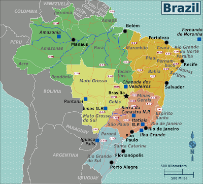 Online Maps: Brazil road map