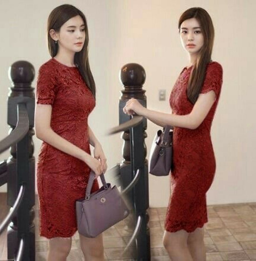 24 Model Baju Gaun Pesta Brokat Terusan Lengan Panjang Mewah dan Modern ...