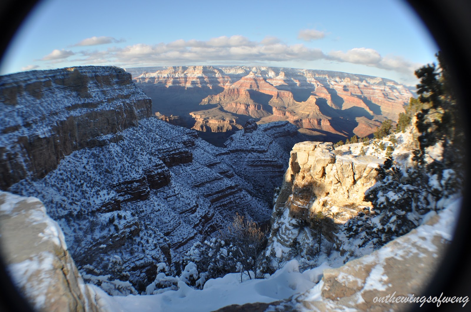 onthewingsofweng: Grand Canyon, Arizona (Snow view of the South Rim)