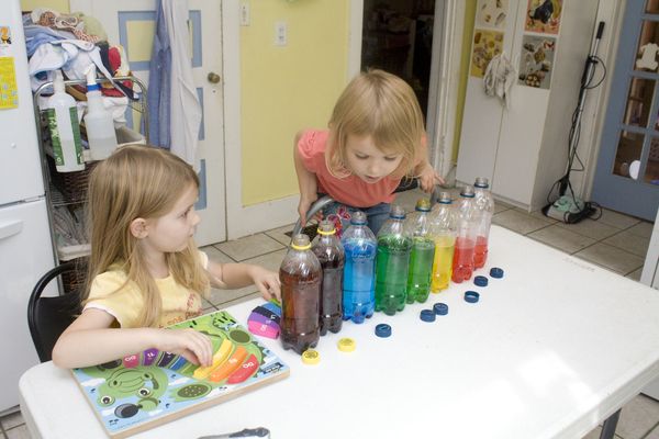 How to Explore Musical Pitch with Plastic Bottles - Life with Moore Babies