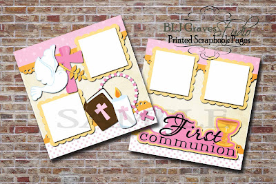 BLJ Graves Studio: First Communion Scrapbook Pages