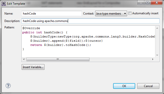 Thinking About It How To Generate Equals Hashcode Tostring And Compareto Using Apache