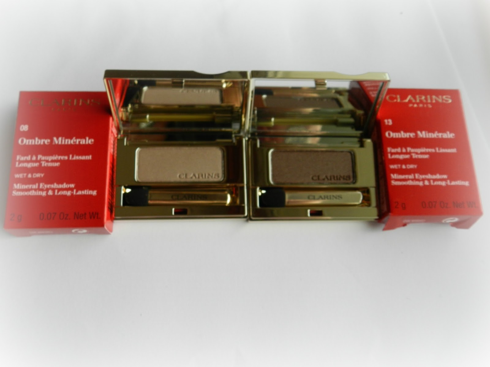Unfade what fades: Clarins Mineral Eyeshadows in Taupe (08) and Dark ...