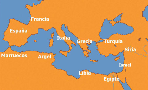 regiones continentales: REGIO MEDITERRANEA