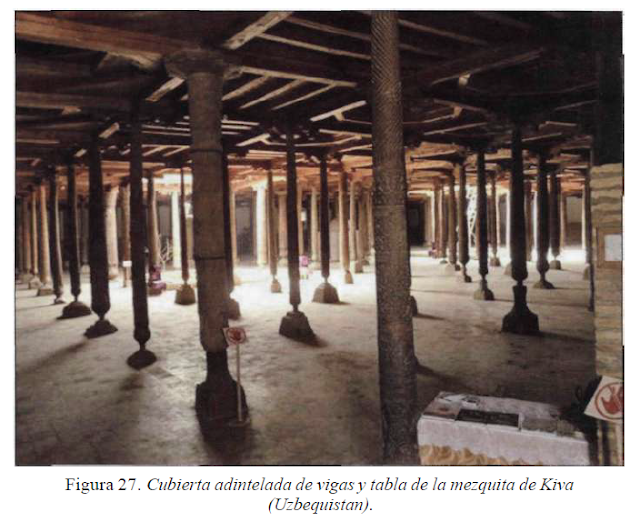 Técnicas y Medios Artísticos: Cubierta adintelada vigas y tabla