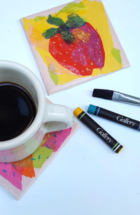 Art with Kids: Collage a Coaster