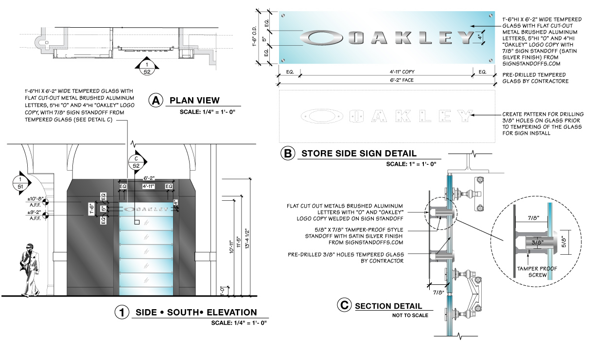 RICHWOOD BORJA • Online Portfolio: OAKLEY • Irvine CA • Interior mall signs