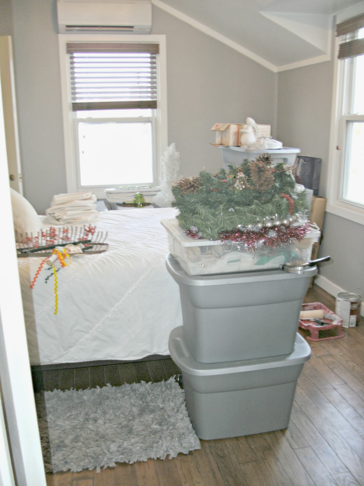 Organization - Creating A Holiday Storage Closet - Little Vintage Cottage
