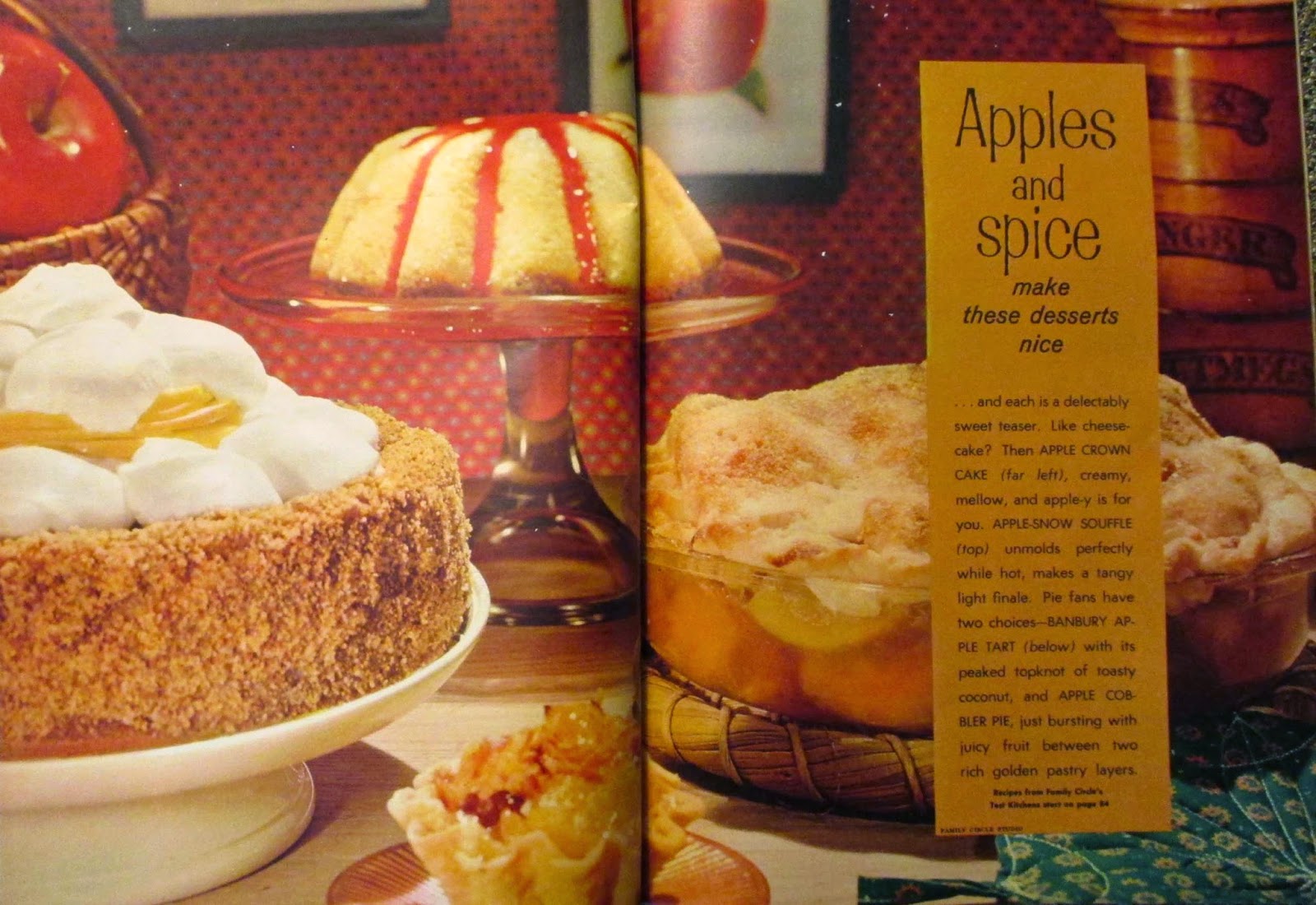 The Literate Quilter: Recipes from the October 1962 Family Circle Magazine