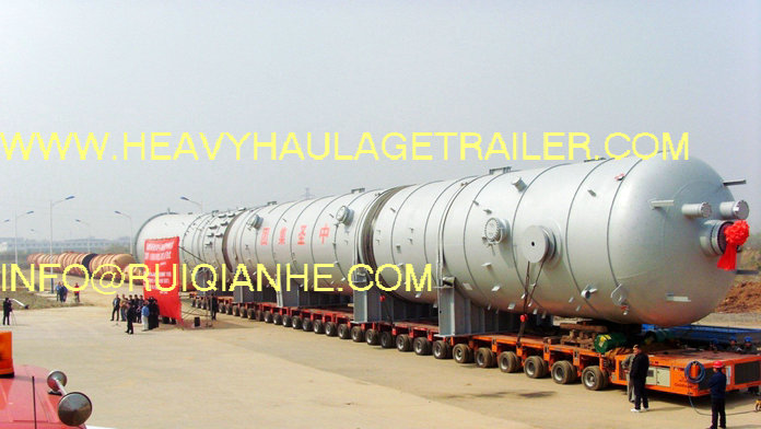 Goldhofer THP/SL hydraulic modular trailer: SPMT in action