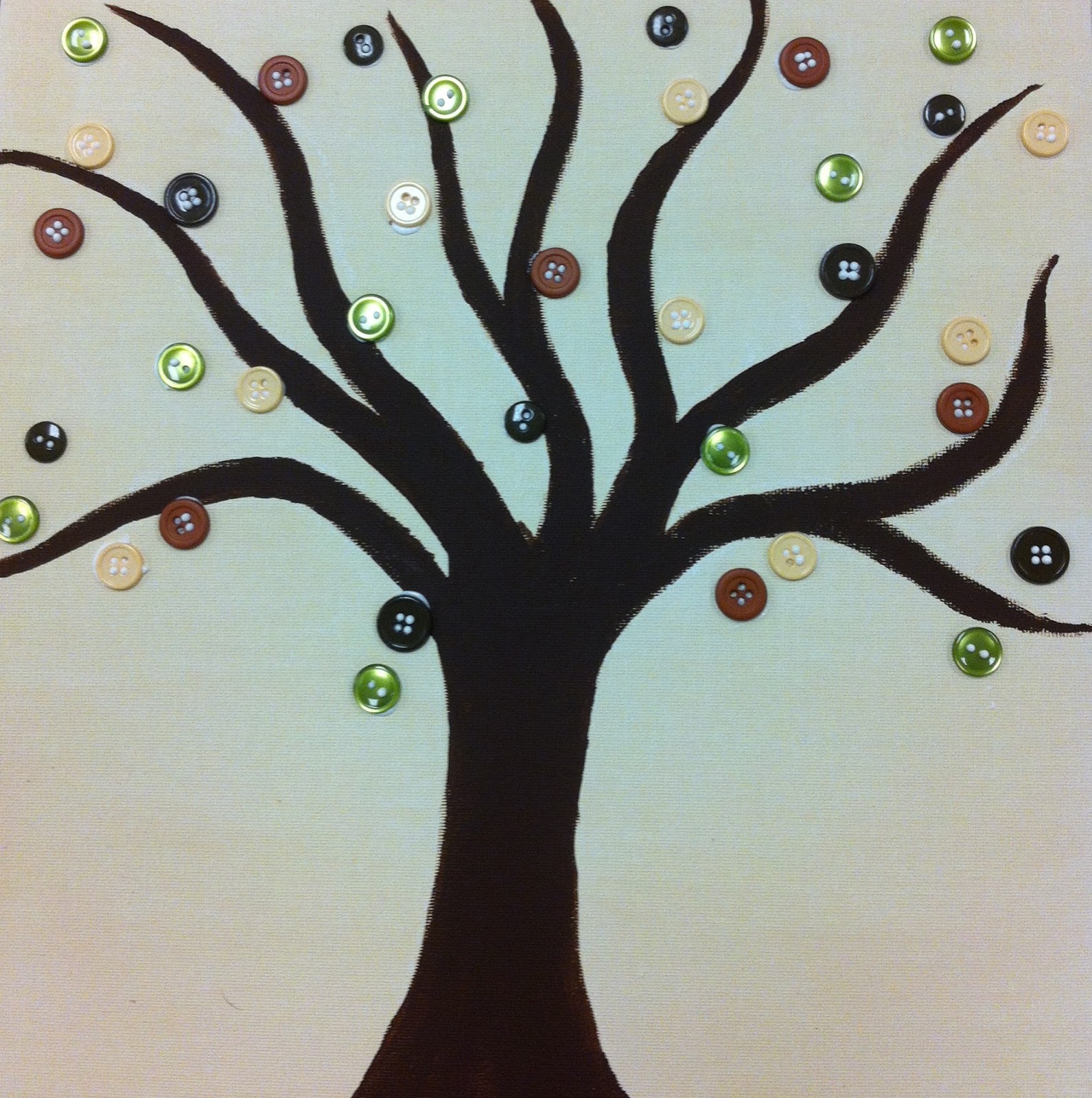 Angela Anderson Art Blog: Button Trees - Kids Art Class