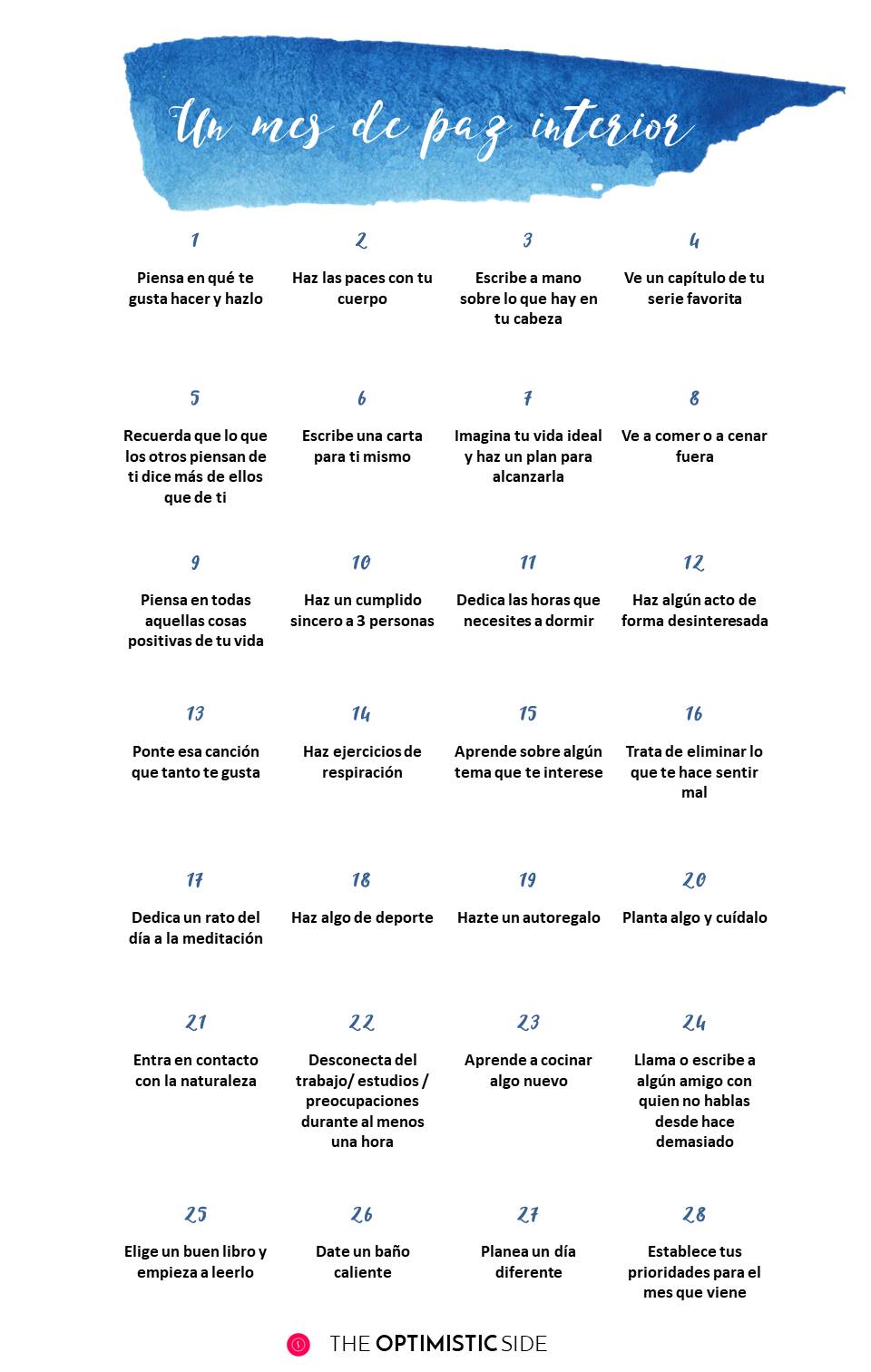 Un mes de paz interior: 28 días de retos para ser más feliz ~ The ...