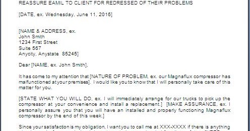 Customer Complaint Response Letter Format