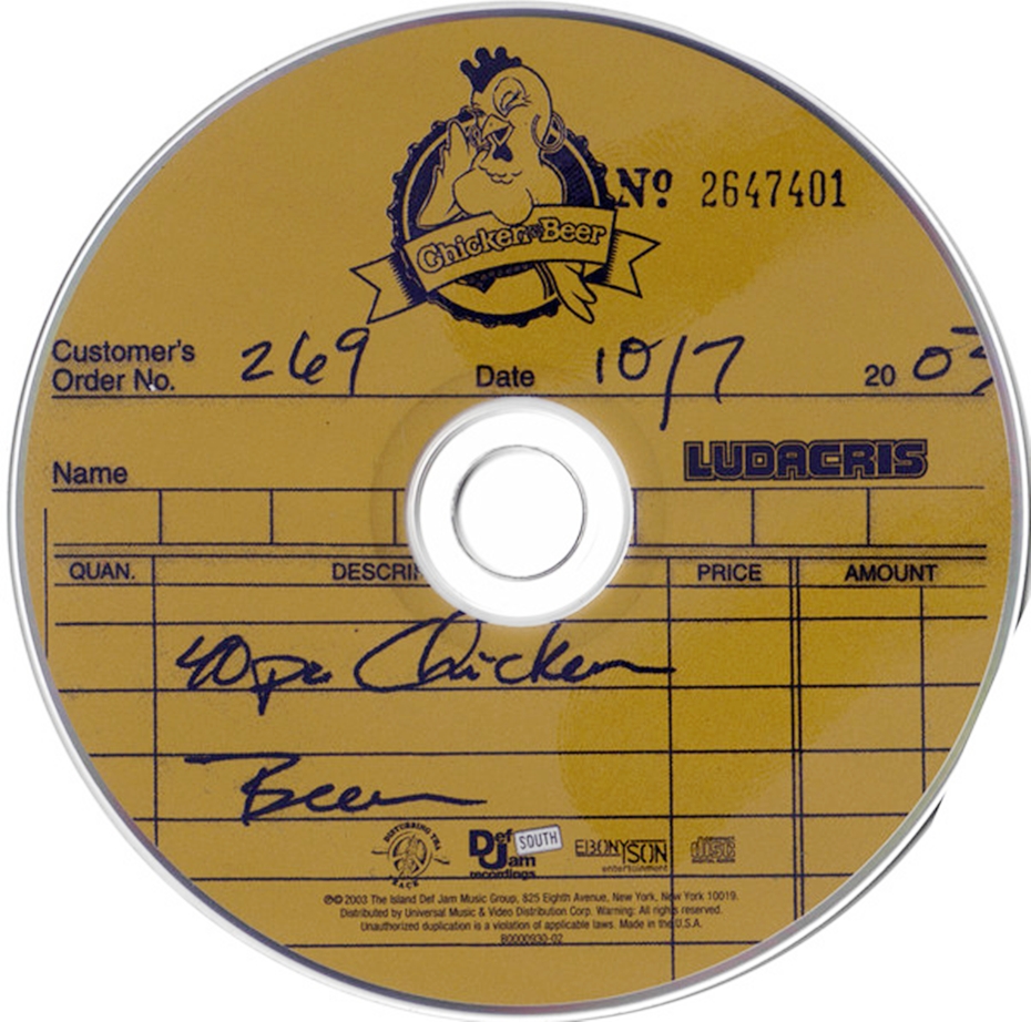 Mundo Dos Encartes / World Of Booklets: Ludacris - Chicken 'N' Beer (2003)