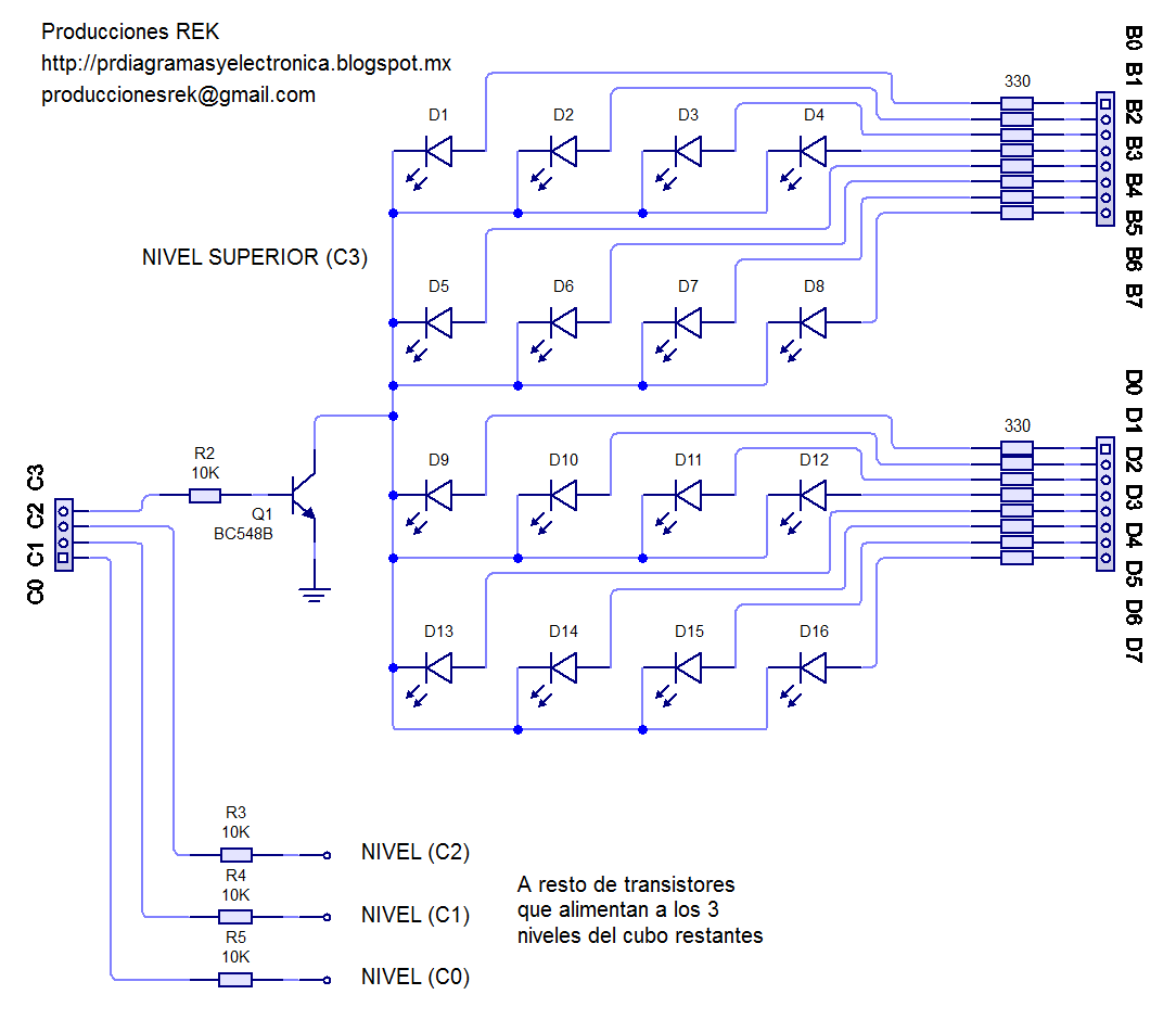 Producciones Rek, Diagramas y Electronica: PR-0418 Cubo Led 4X4X4 con ...
