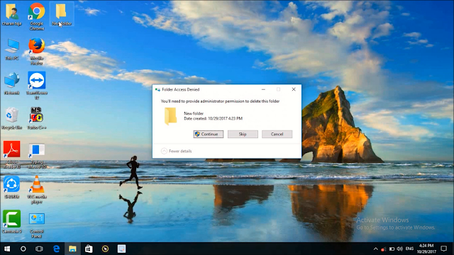 These steps and picture are enough for creating the non deletable folder.