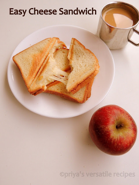 Priya's Versatile Recipes: Easy Cheese Sandwich