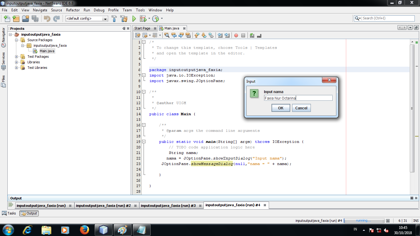 Input dan Output Pada Java