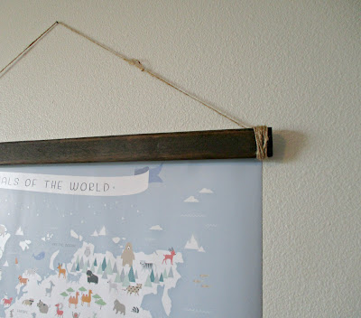 The Cozy Red Cottage: Hanging Map (or any printable) Tutorial