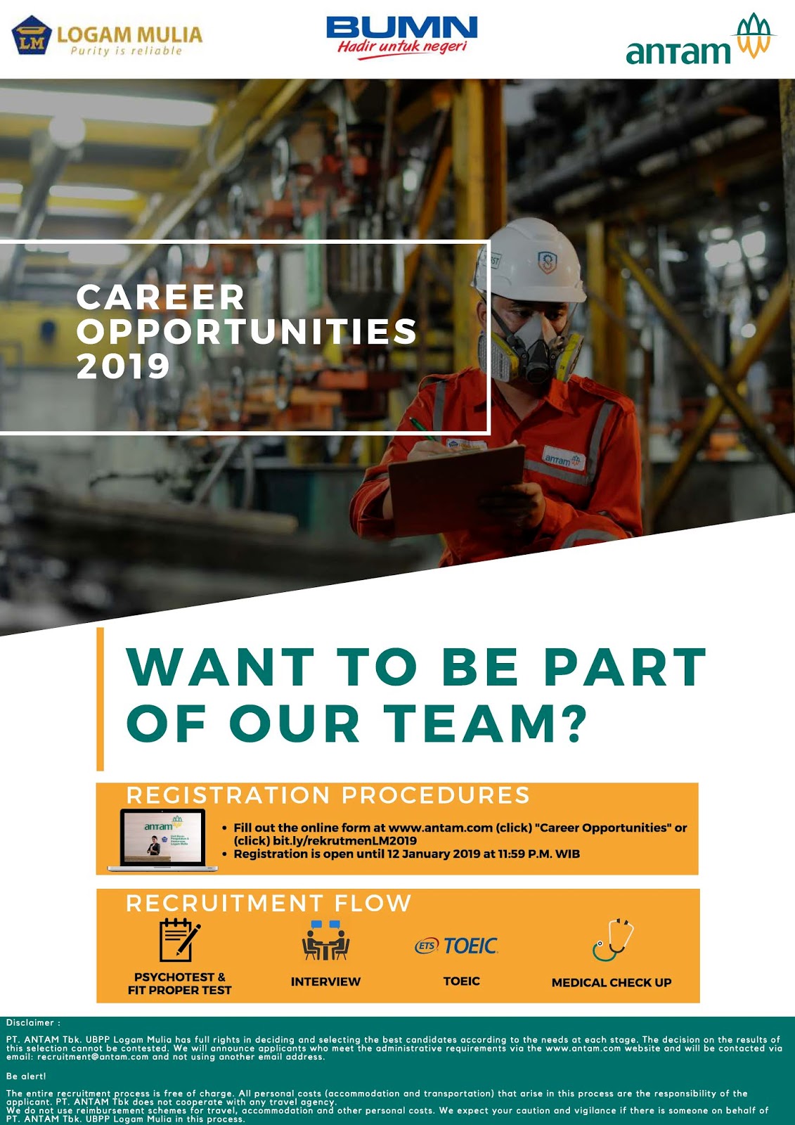 Lowongan Kerja PT ANTAM Tbk UBPP Logam Mulia 2019 - Lowongan Kerja BUMN ...