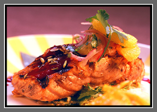 Recipe Spy: Border Grill: Tamarind Glazed Salmon and Tangerine Salsa