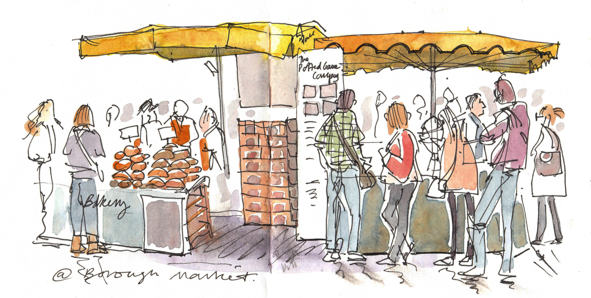Urban Sketchers London: Let's Draw - Borough Market - 7th November 2015
