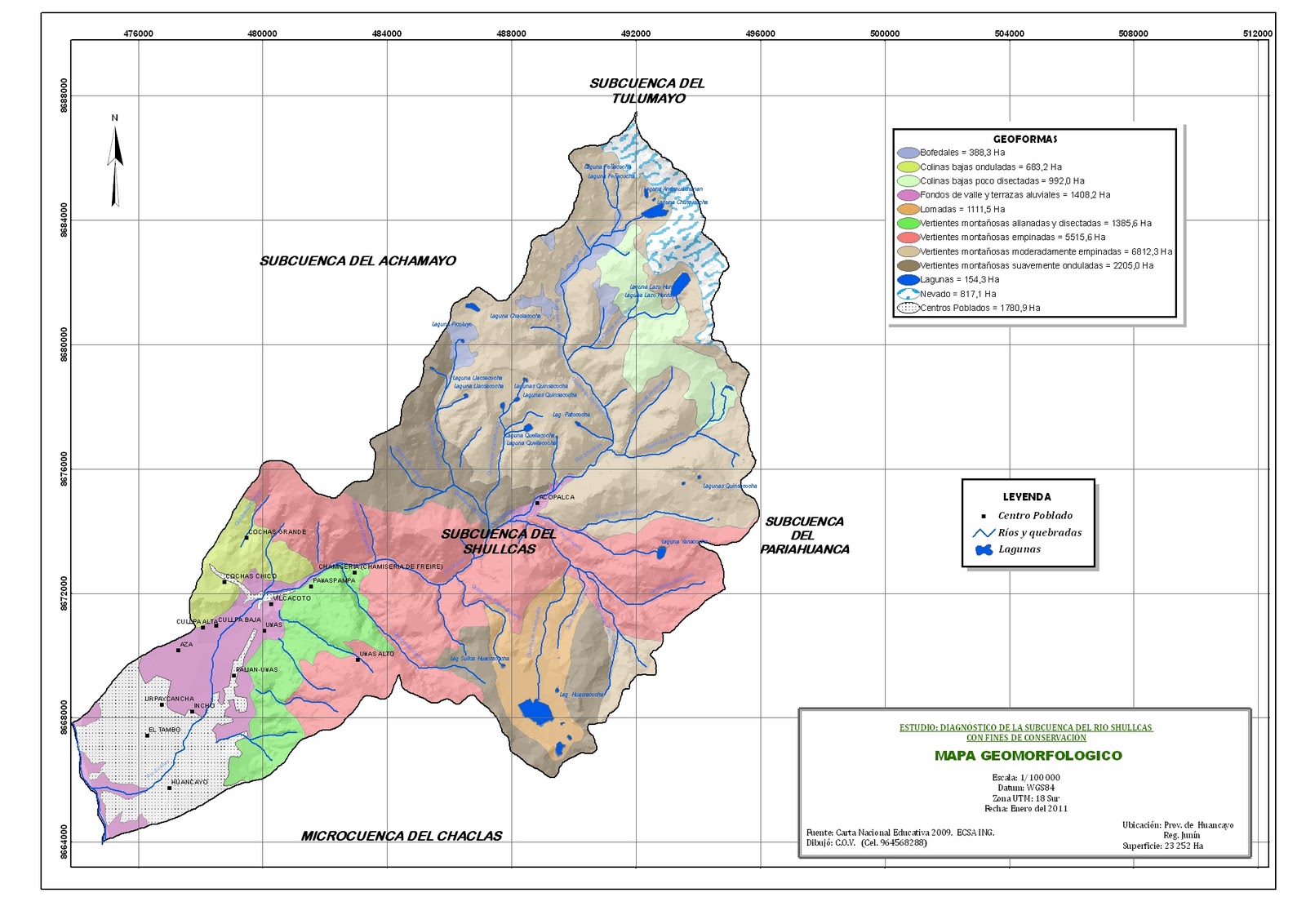 MAPAS TEMATICOS DEL PERU: Mapa Temáticos de la Subcuenca del Río Shullcas