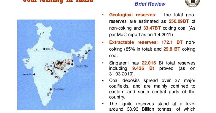 Coal mining in india - Indian Minerology