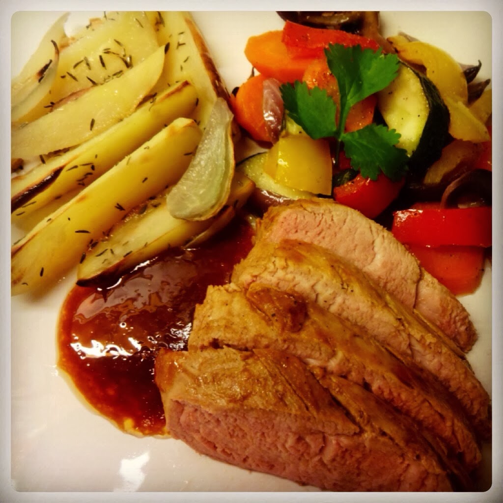 Edels Mat : BBQ marinert helstekt Indrefilet av svin med ciderbakte ...