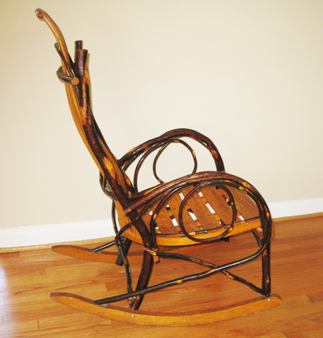 Gotcha Modern!: Antique Hickory Stick Rocking Chair