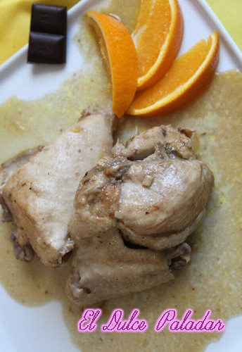 Pollo a la naranja con chocolate - El dulce paladar