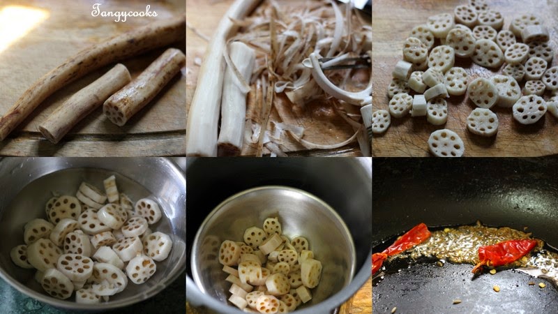 CONCOCTIONS OF A COOKAHOLIC !!!: Kamal Kakdi Ki Sabzi/Lotus Stem/Root Sabzi