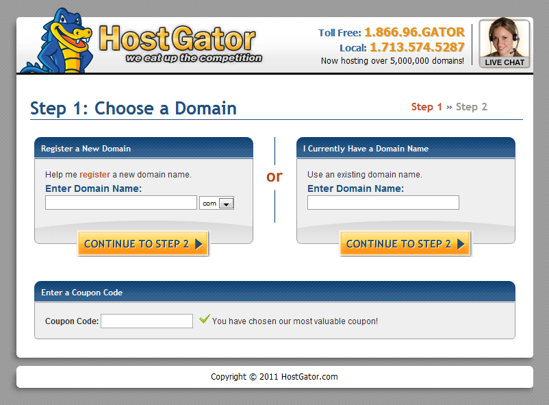 HostGator Coupon - HostGator Coupon Codes 2012 & 2013 - Gator Hosting ...