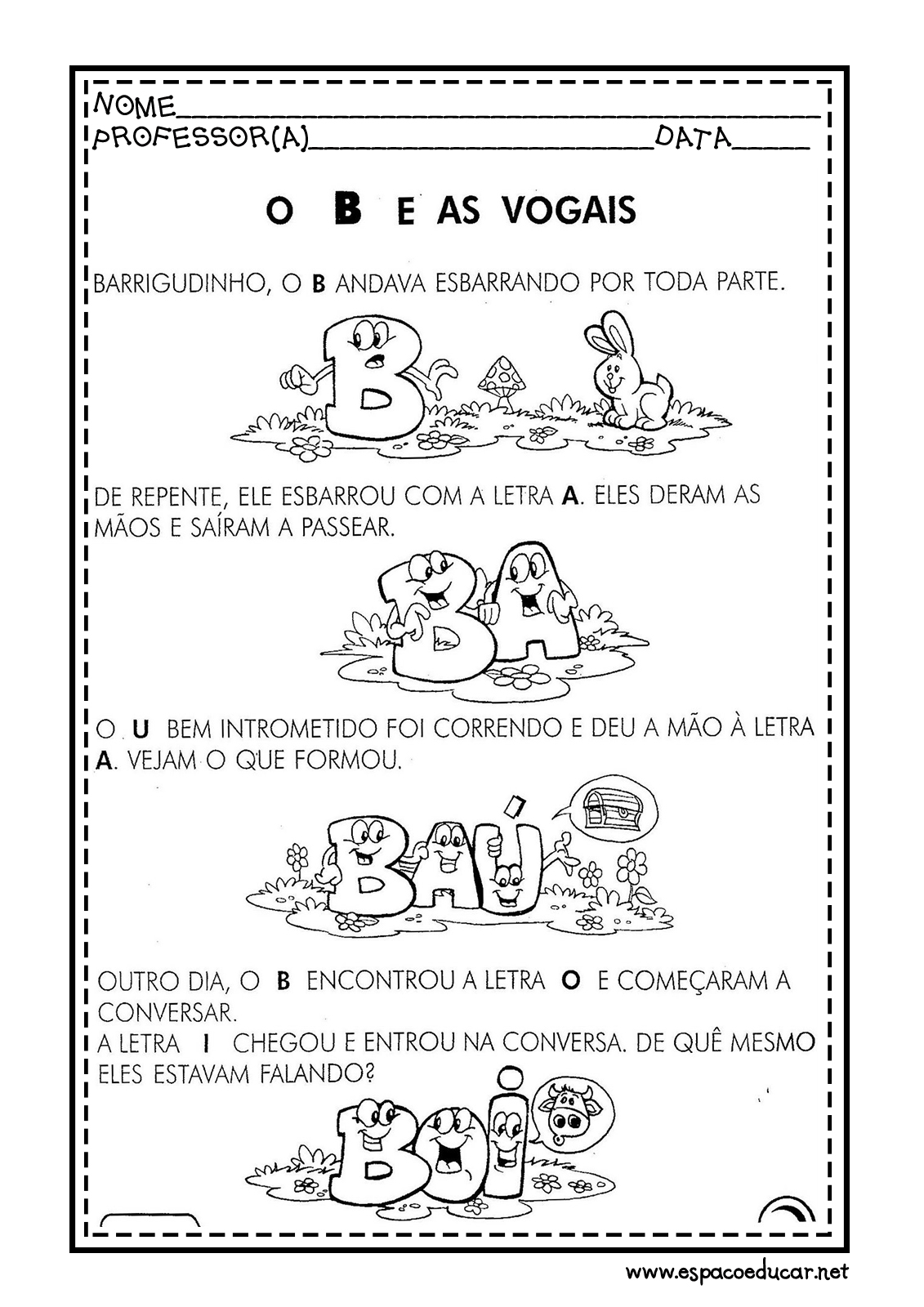 36 ATIVIDADES DE ALFABETIZAÇÃO OU 1º ANO COM A LETRA B + SUGESTÕES ...